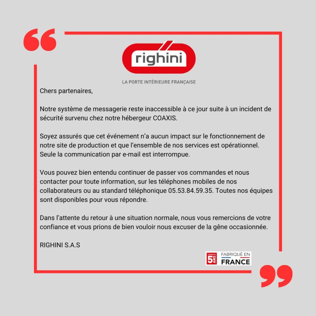 Righini - La porte intérieure française